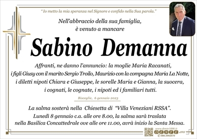 SABINO DEMANNA | Bisceglie | necrologi web